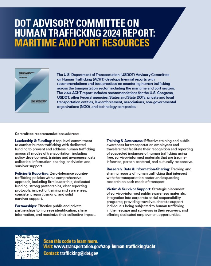 Maritime and Port Resources and Recommendations from the DOT Advisory Committee on Human ...